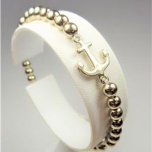 Jewelry | Nautical Gold Bead Anchor Boat Sailing Bracelet | Poshmark